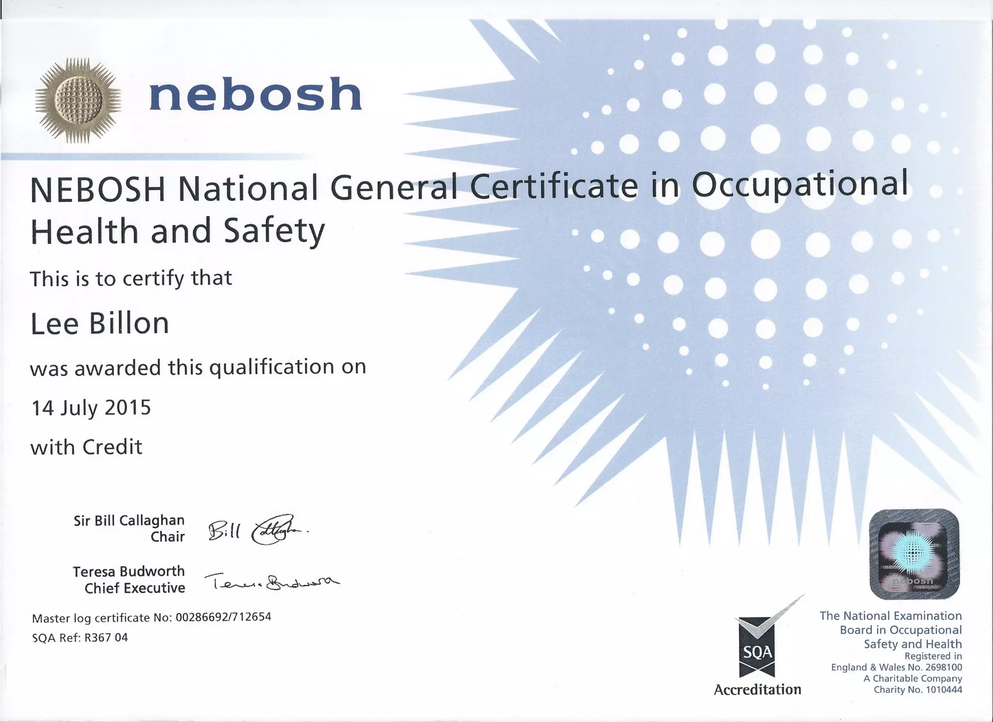 Nebosh NGC Certificate | PPT
