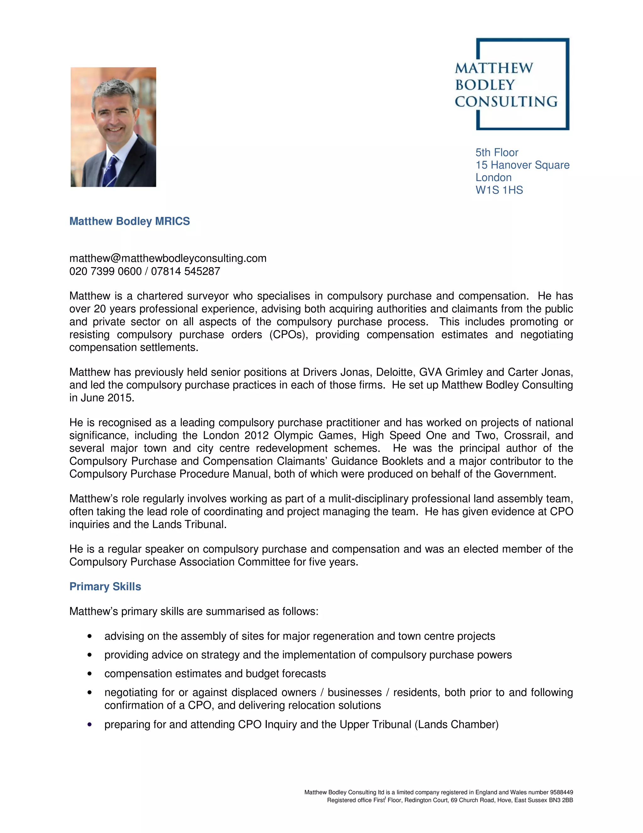 CV Matt Bodley 2015pdf | PDF