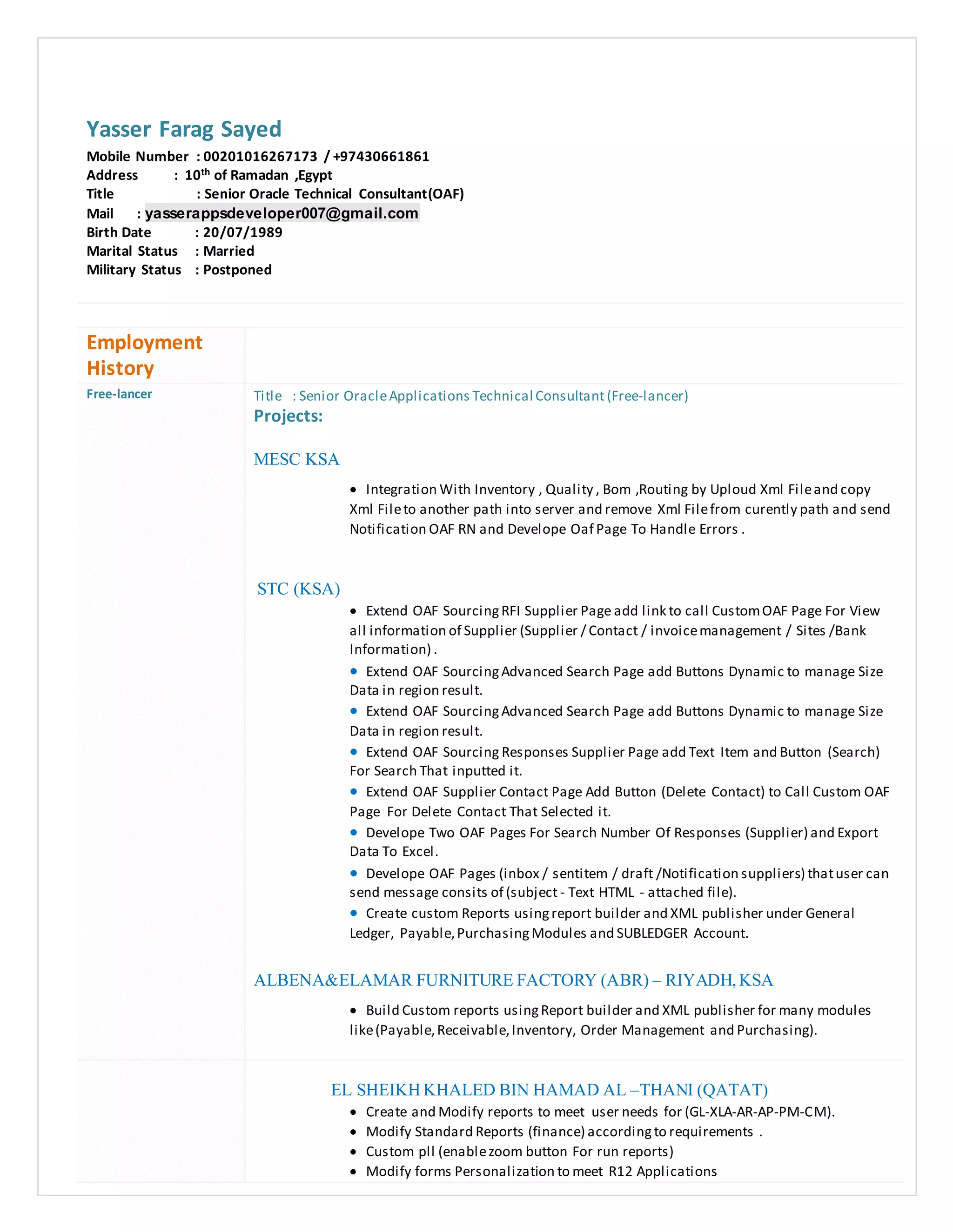 Yasser_Farag-CV | PDF