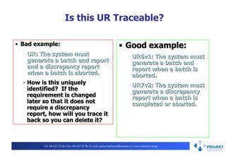 8 Characteristics of good user requirements | PPS