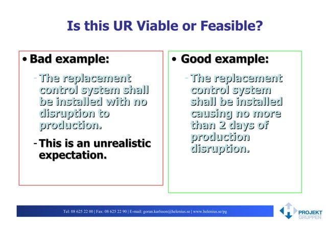 8 Characteristics of good user requirements | PPS