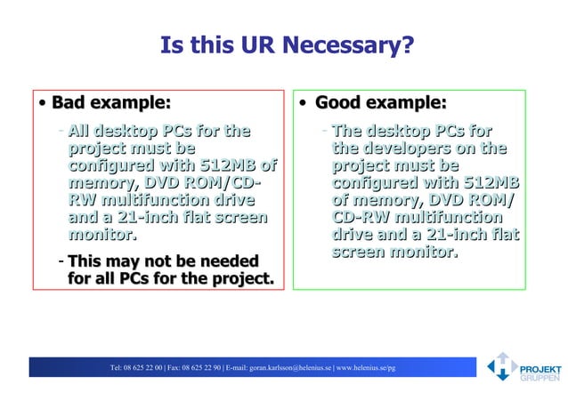 8 Characteristics of good user requirements | PPS