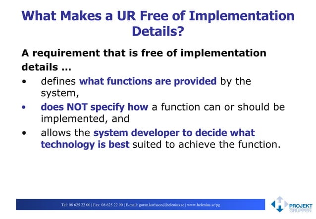 8 Characteristics of good user requirements | PPS