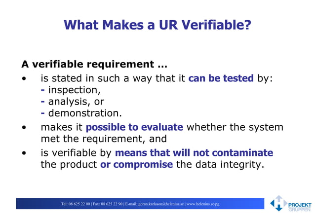 8 Characteristics of good user requirements | PPS