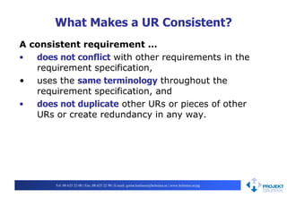 8 Characteristics of good user requirements | PPS