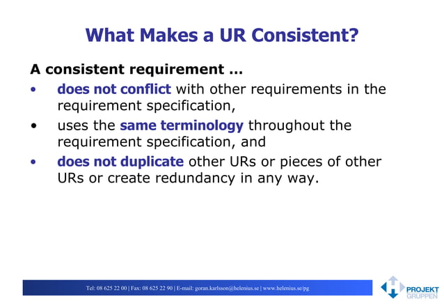 8 Characteristics of good user requirements | PPS