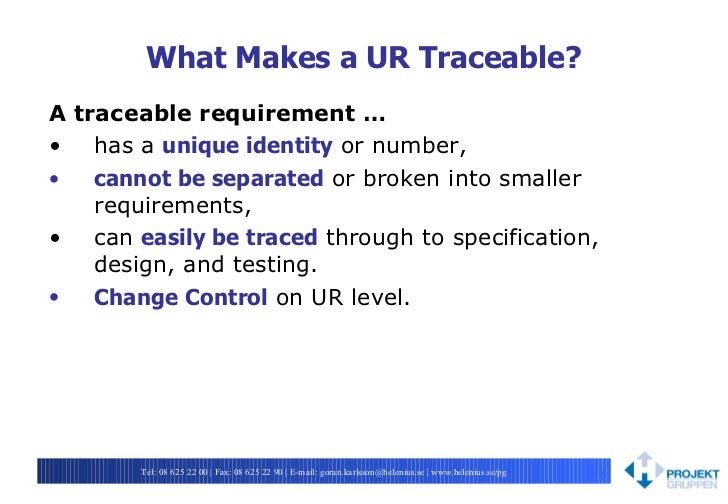 8 Characteristics of good user requirements