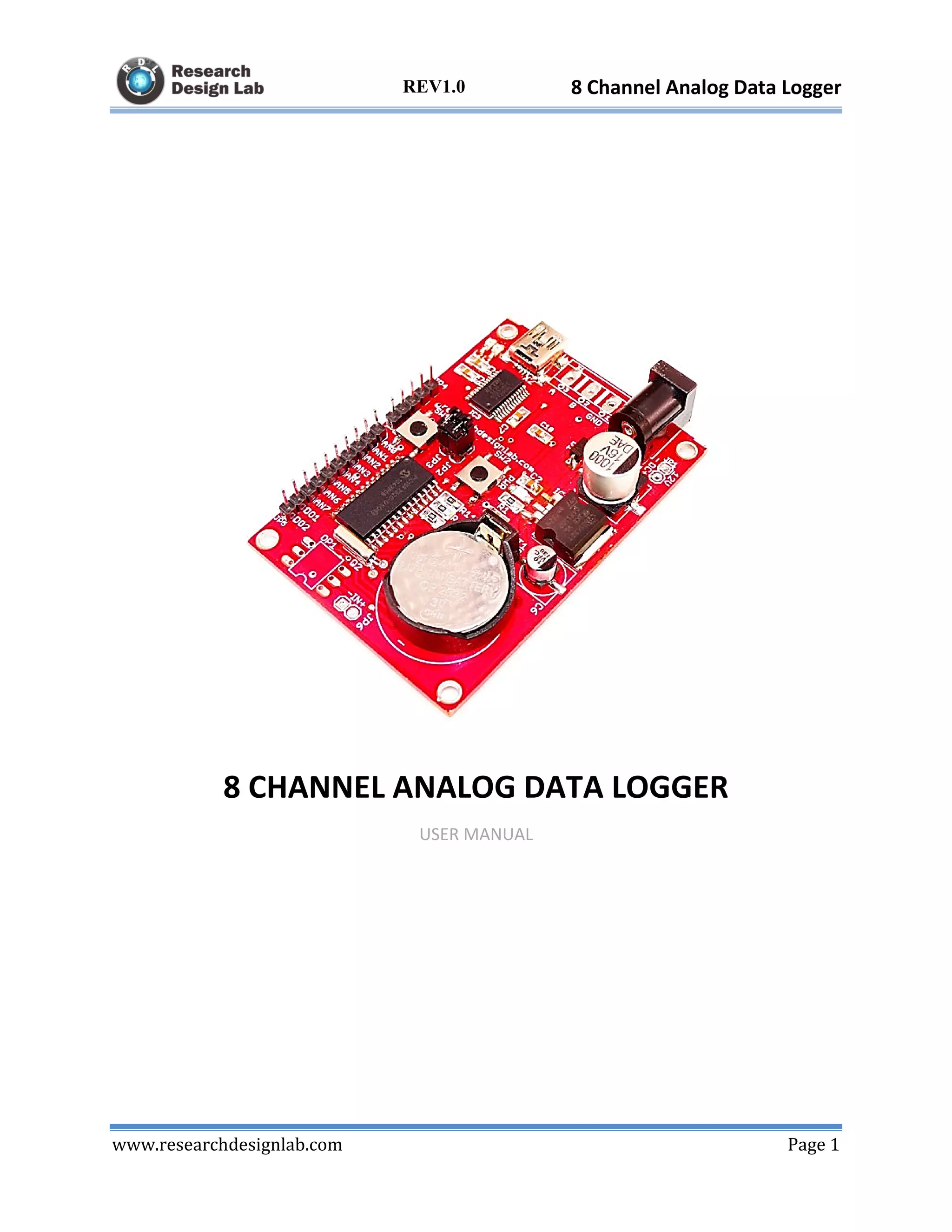 8 Channel Analog Data Logger | PDF