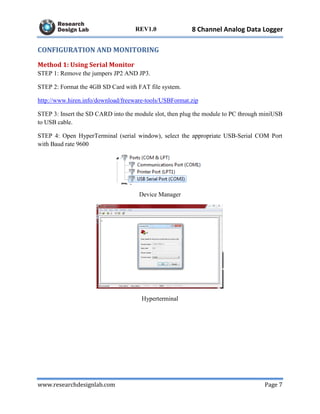 8 Channel Analog Data Logger | PDF