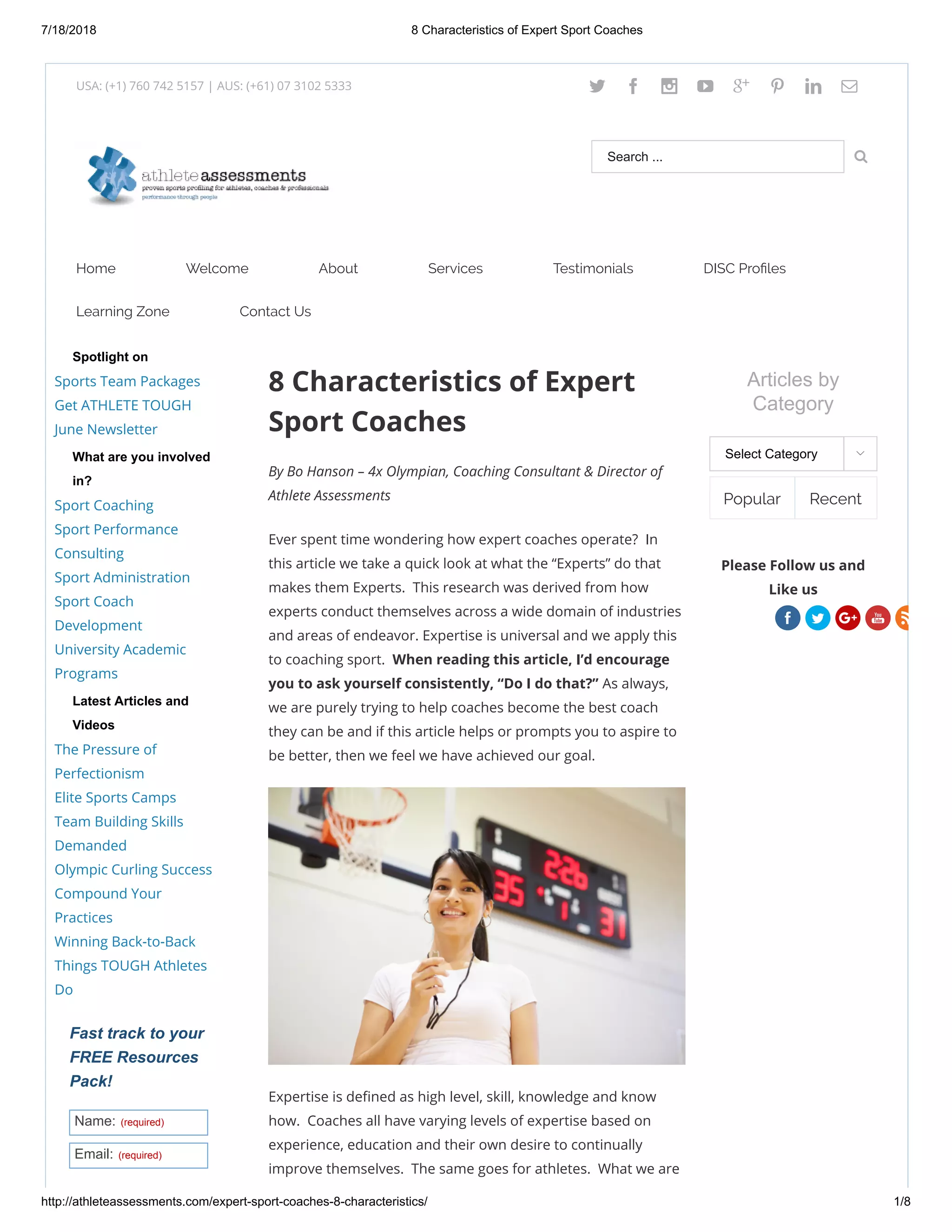 8 Characteristics of Expert Sport Coaches | PDF | Sports