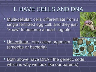 8 characteristics of living things in detail | PPT