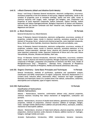 chemistry syllabus 2018-19 | PDF