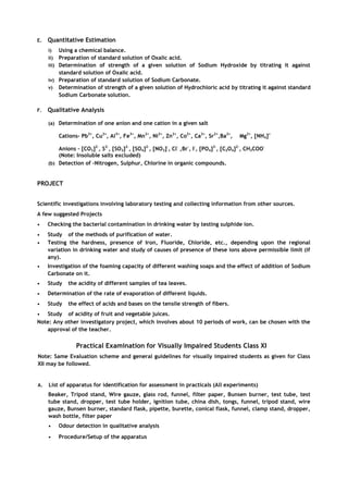 chemistry syllabus 2018-19 | PDF