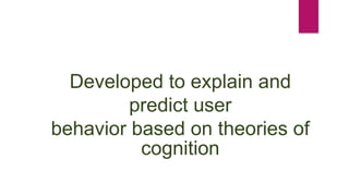 Cognitive frameworks in HCI | PPT