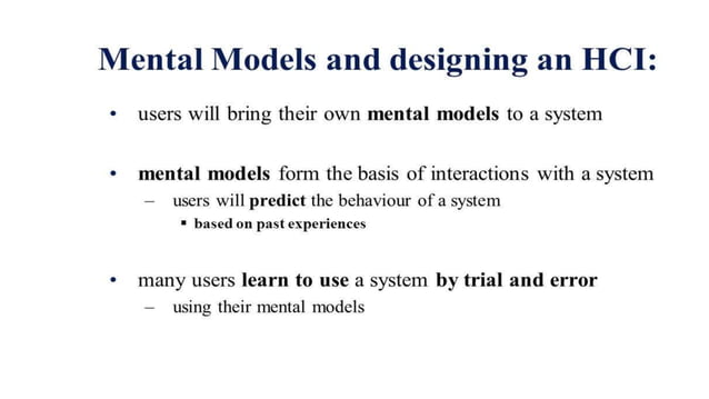 Cognitive frameworks in HCI | PPTX