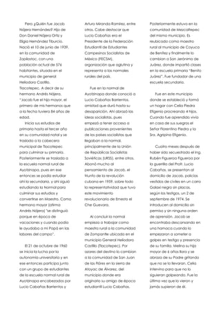 Recuperando la memoria histórica. Caso: JACOB NÁJERA HERNÁNDEZ. | PDF