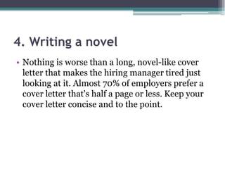8 common cover letter mistakes to avoid | PDF