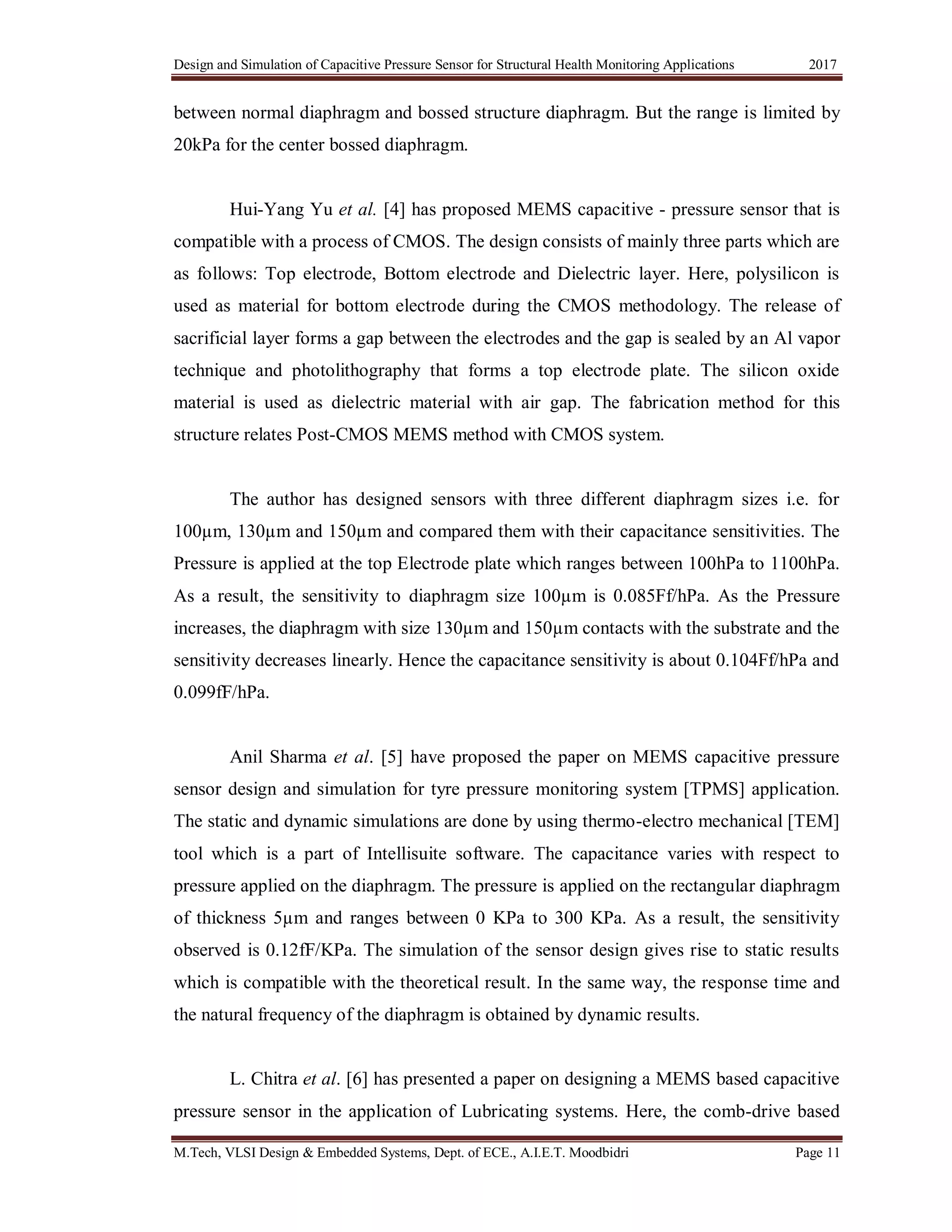 complete m.tech project report_2017 (Based on MEMS Technology) | PDF
