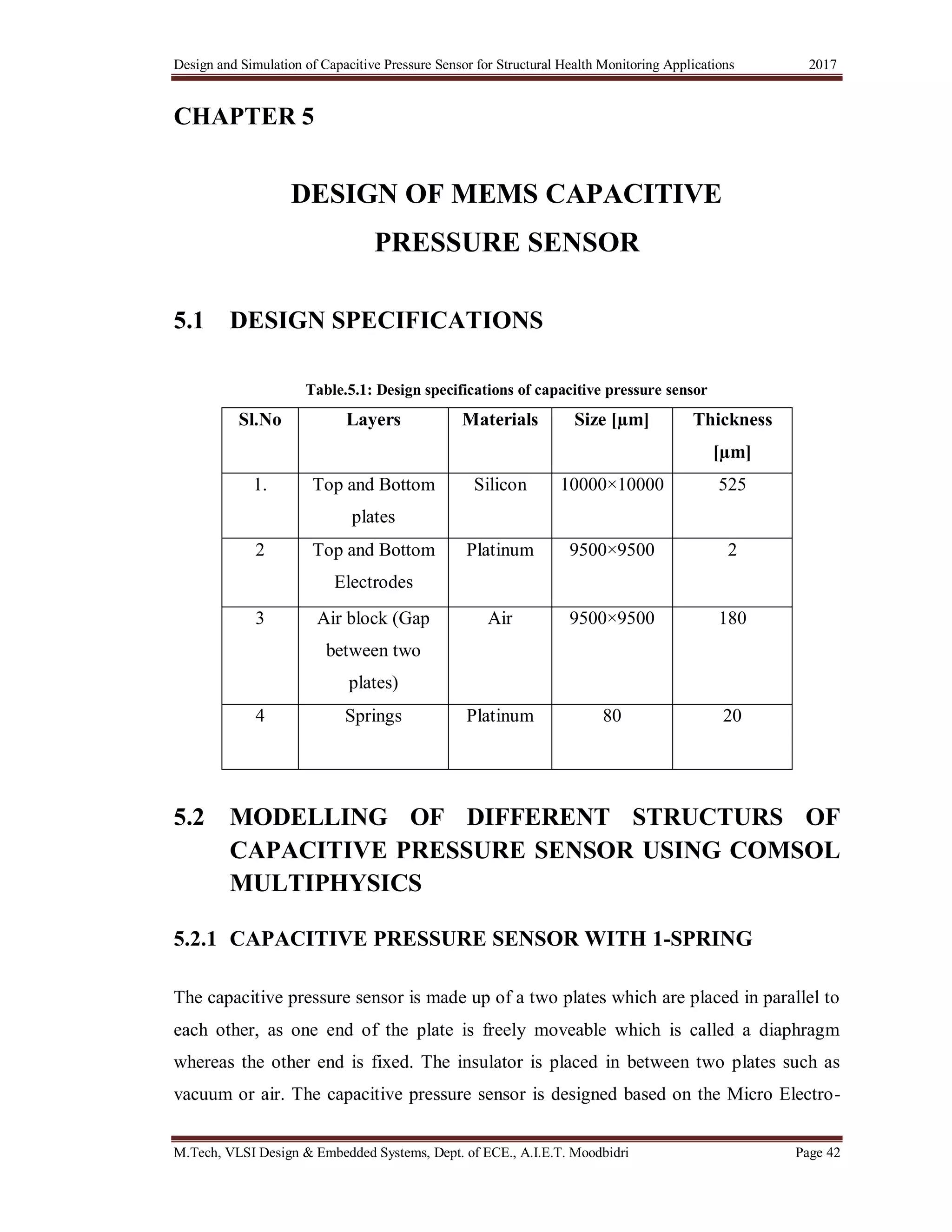 complete m.tech project report_2017 (Based on MEMS Technology) | PDF