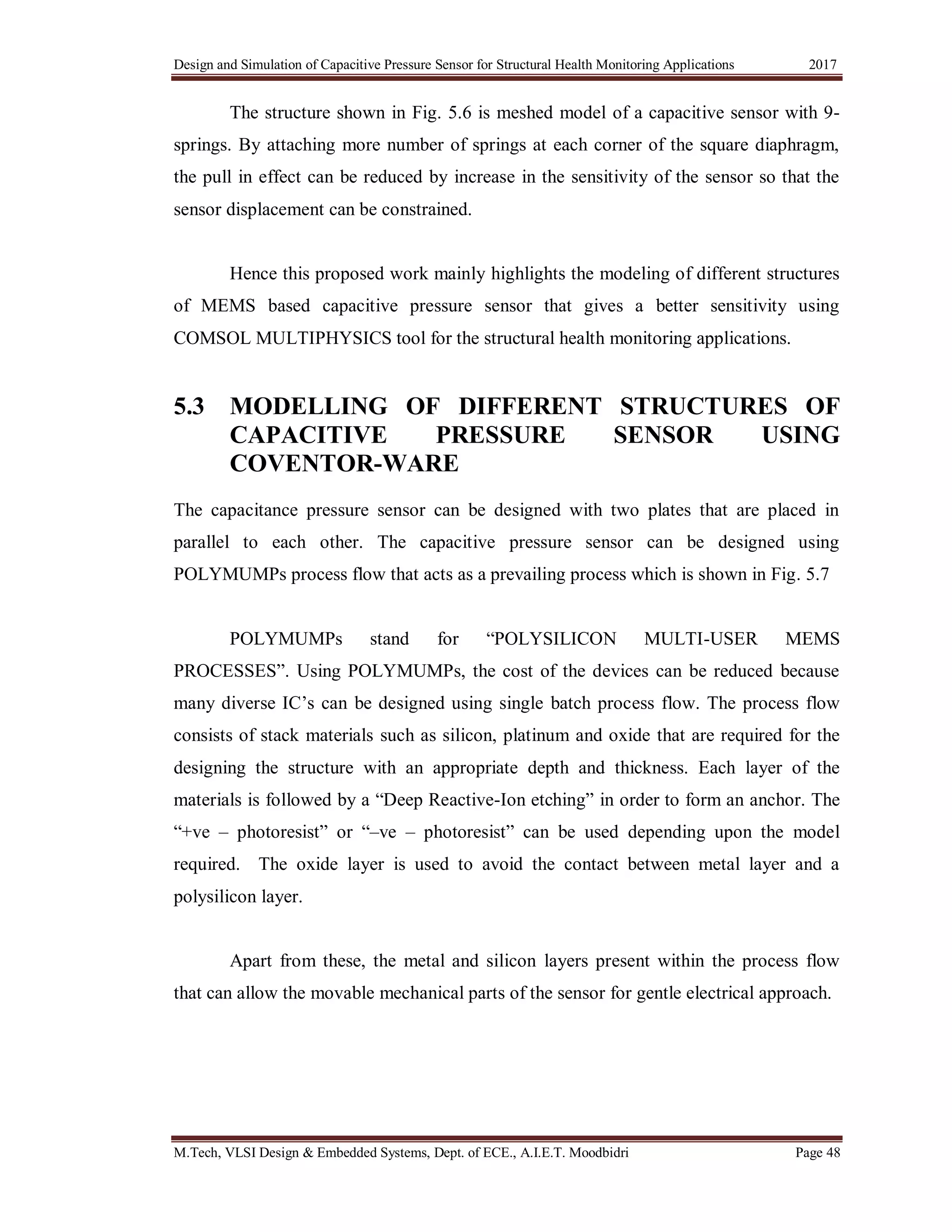 complete m.tech project report_2017 (Based on MEMS Technology) | PDF