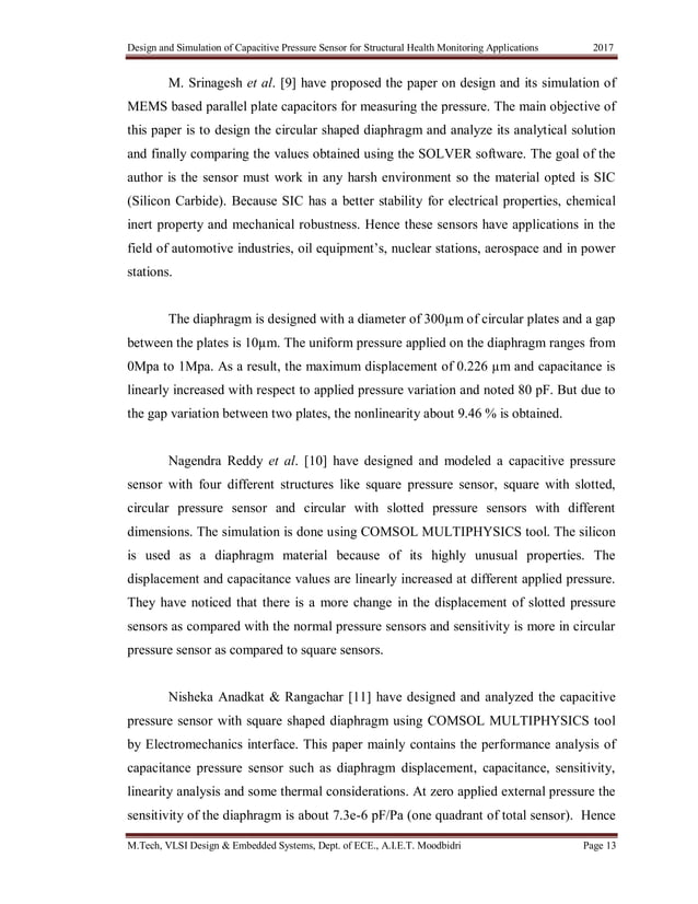 complete m.tech project report_2017 (Based on MEMS Technology) | PDF