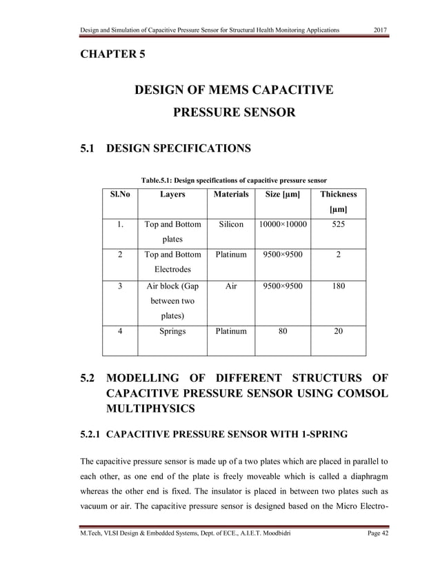 complete m.tech project report_2017 (Based on MEMS Technology) | PDF
