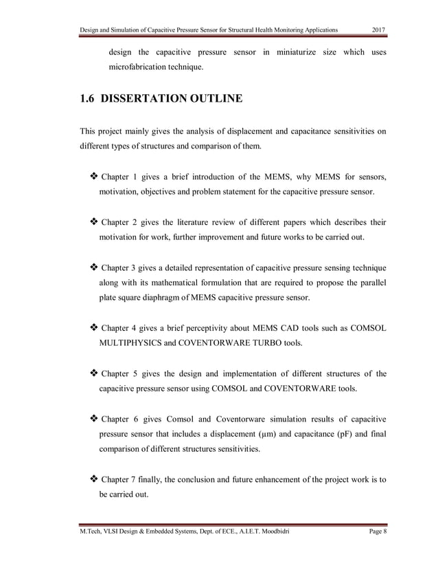 complete m.tech project report_2017 (Based on MEMS Technology) | PDF