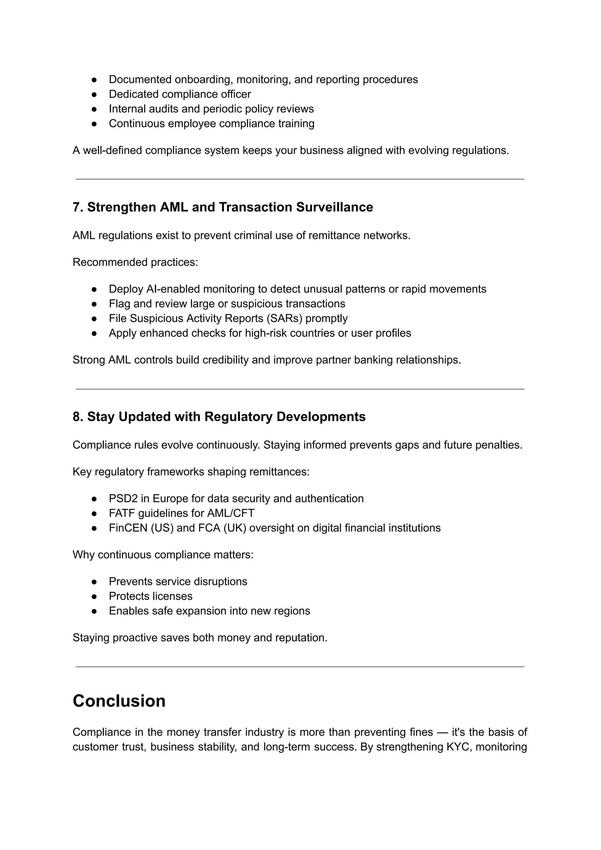 8 Compliance Best Practices Every Money Transfer Business Should Follow | PDF