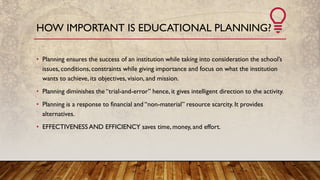 8 components of educational planning | PDF