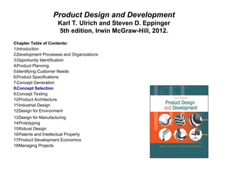 Comprehensive Guide to Product Concept Selection in Design and ...