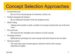Comprehensive Guide to Product Concept Selection in Design and ...