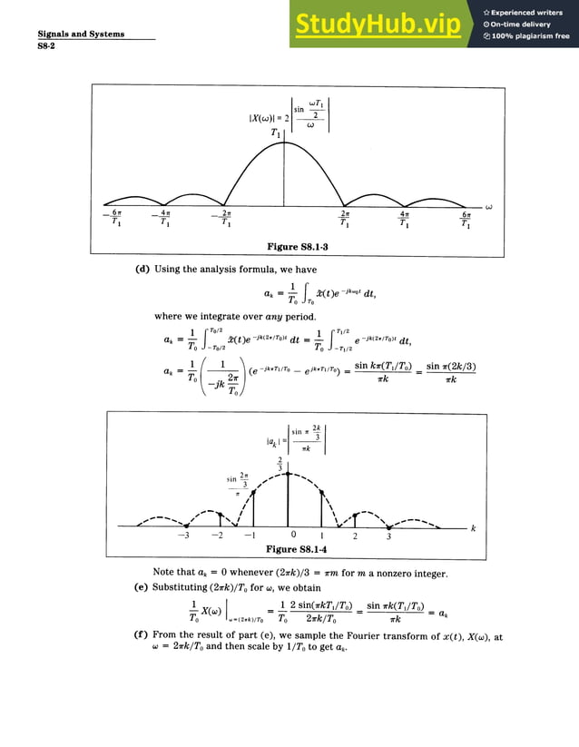 8 Continuous-Time Fourier Transform Solutions To Recommended Problems | PDF