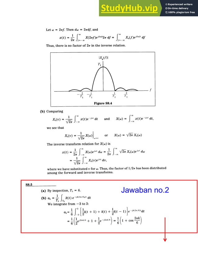 8 Continuous-Time Fourier Transform Solutions To Recommended Problems | PDF