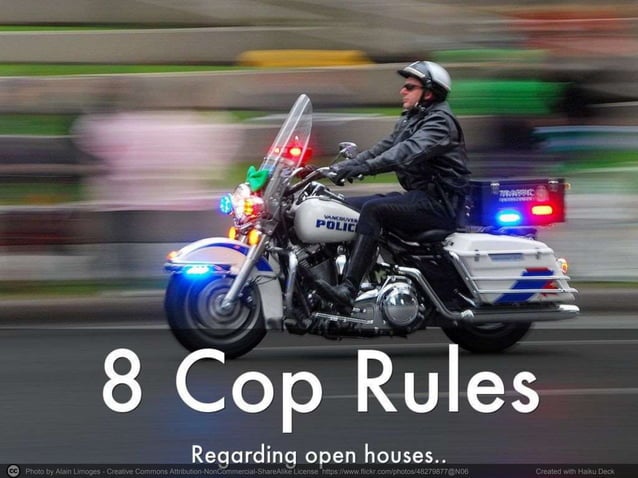 8 cop rules for a safe open house | PPT
