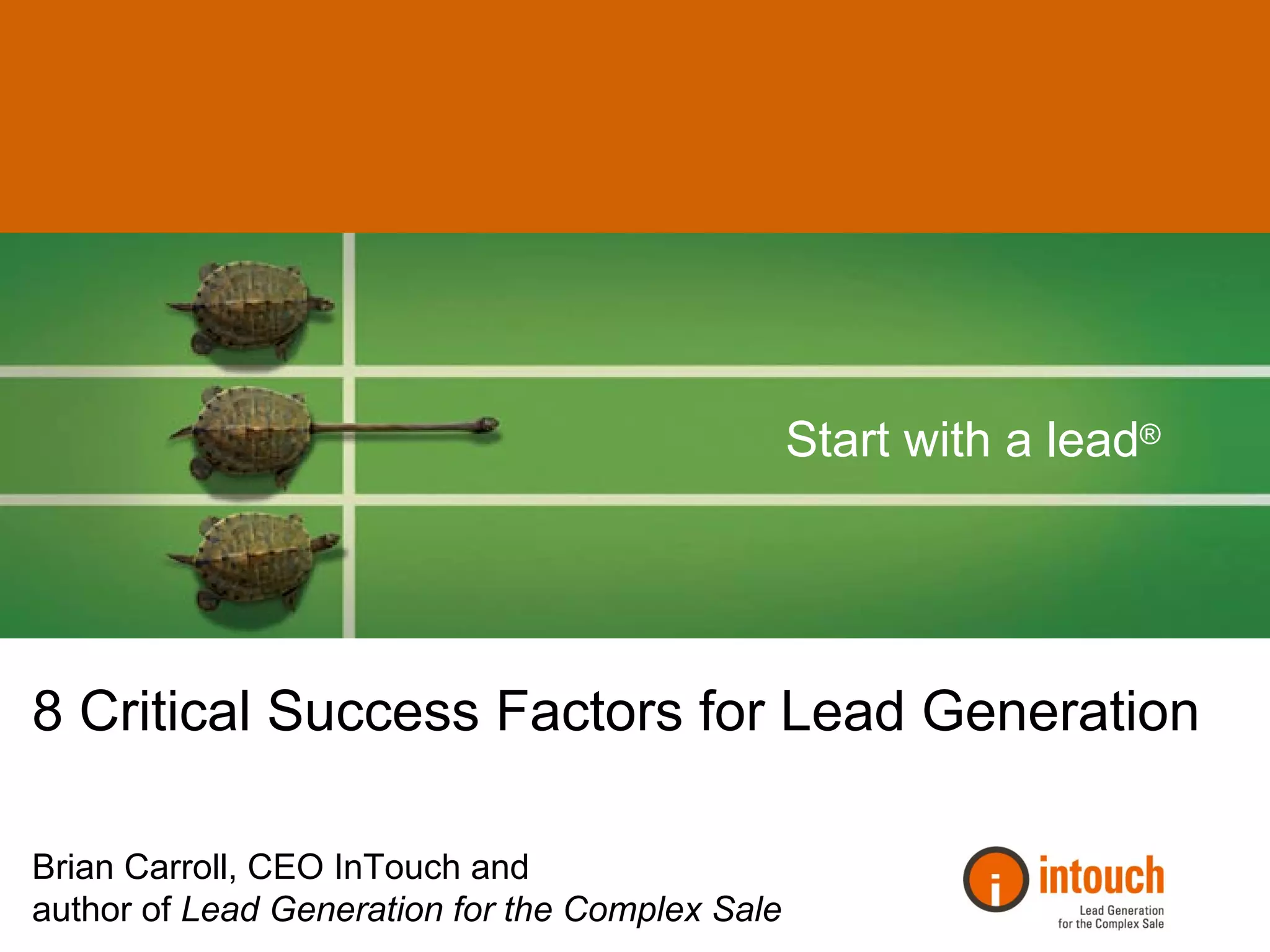 8 Critical Success Factors For Lead Generation | PDF