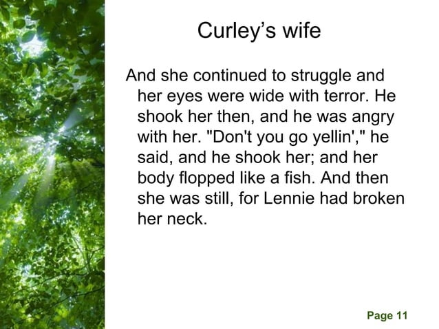 8 Curley's Wife tepee | PPT | Romance | Genres