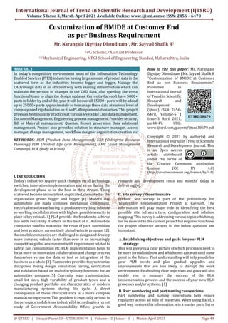 Customization of BMIDE at Customer End as per Business Requirement | PDF