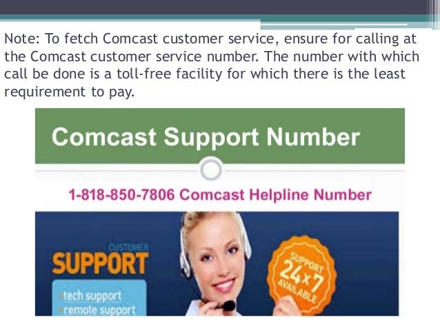 Comcast contact numbers for customers 1818-850-7806
