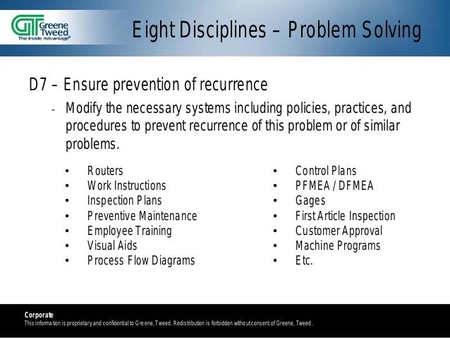 8 d corrective actions
