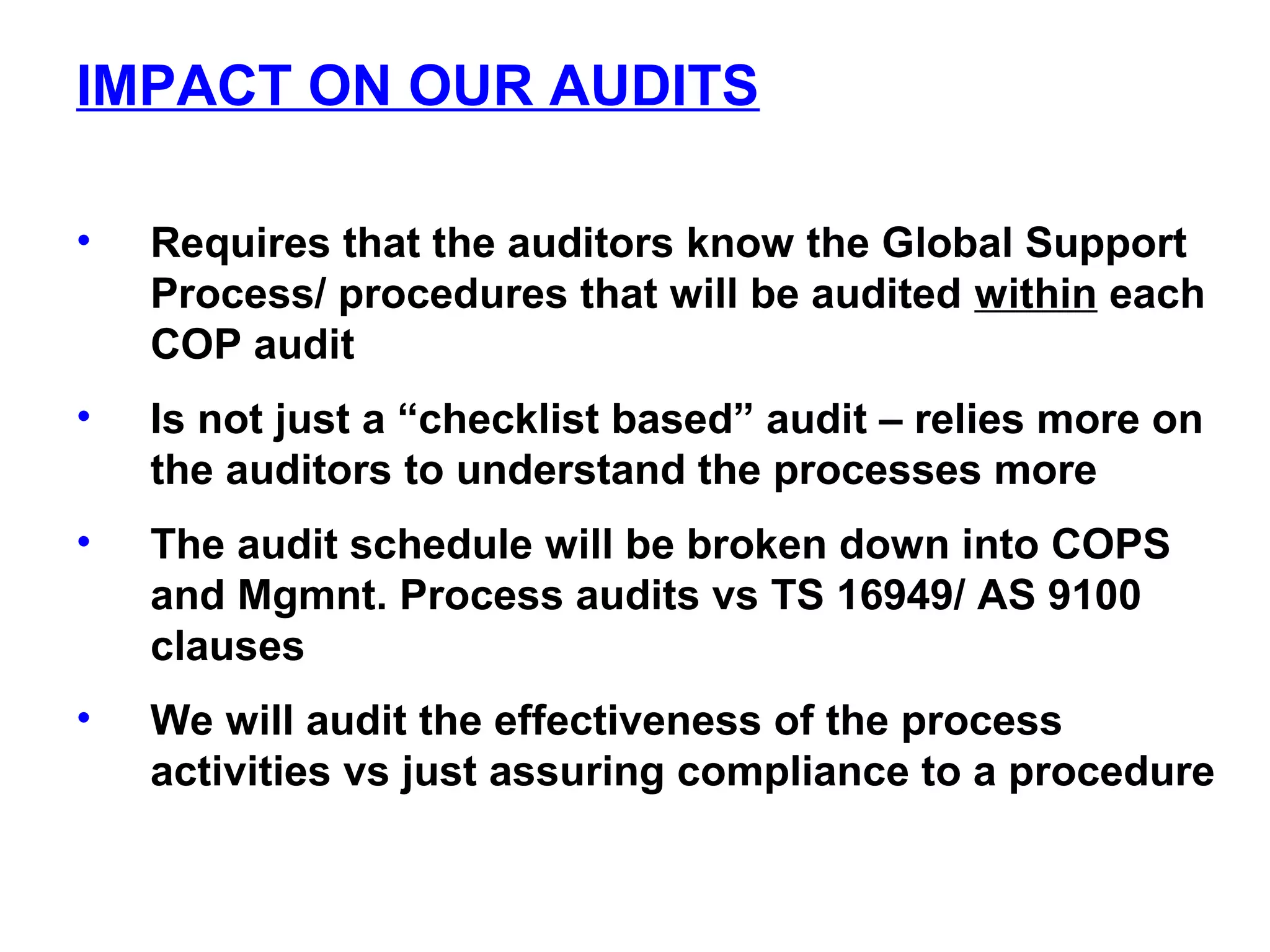Process Based Audit Presentation | PPT