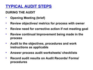 Process Based Audit Presentation | PPT