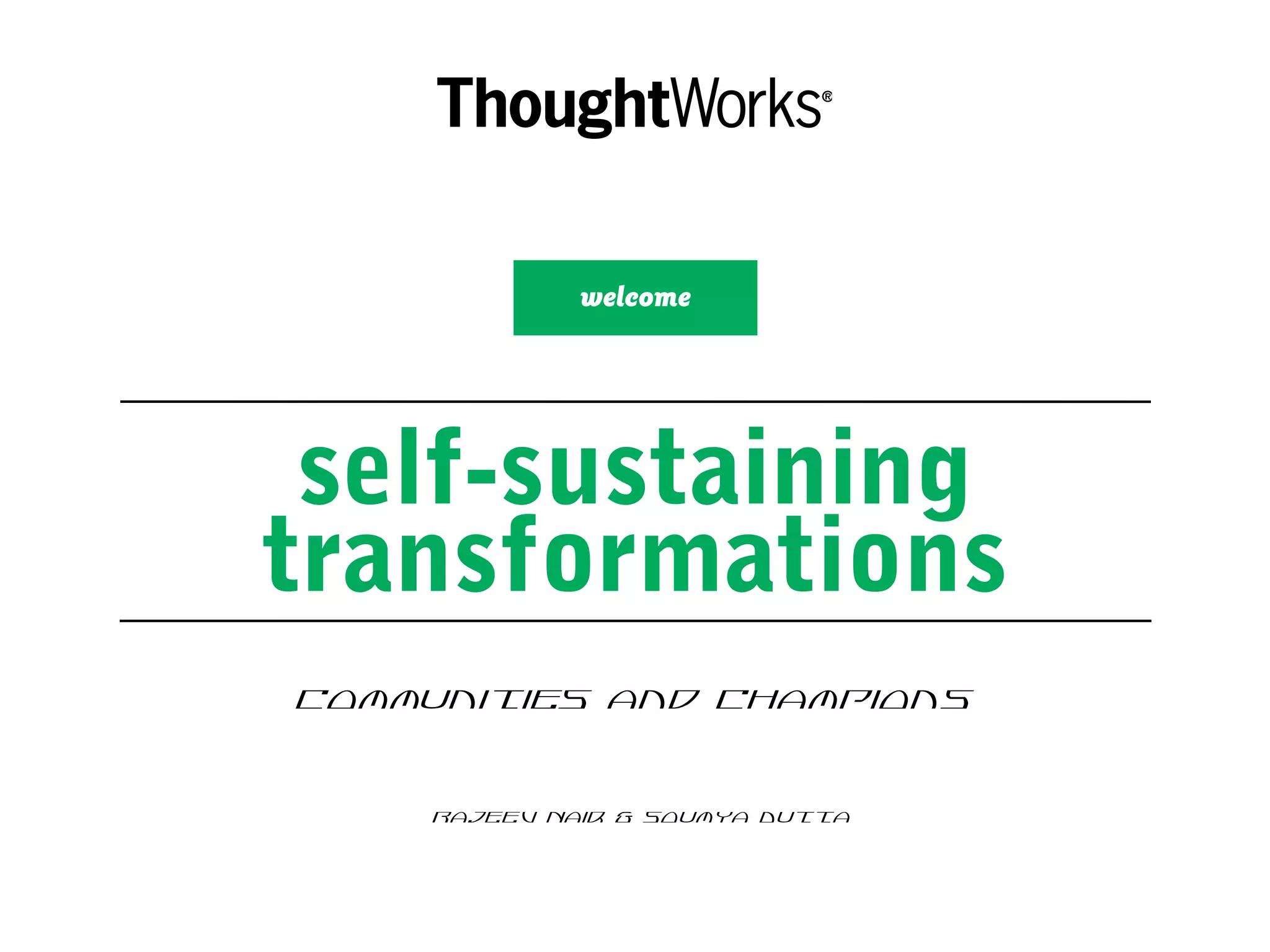 ACCIT Self sustaining transformations | PPT