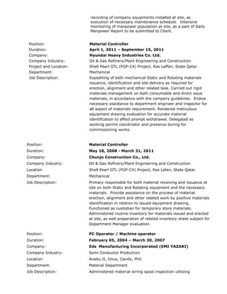 oliver cv2015 | PDF | Civil Engineering Industry | Industries