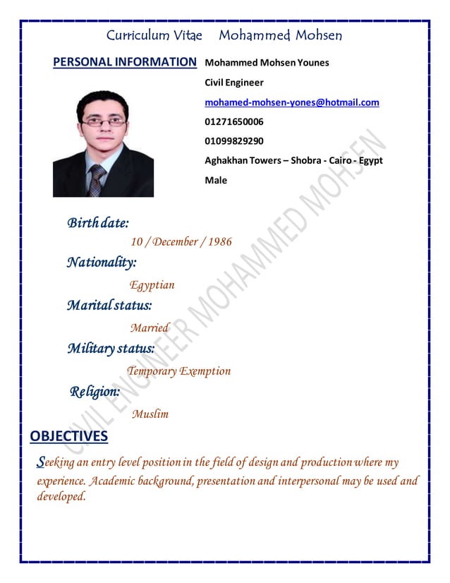 Mohammed's CV2 | PDF