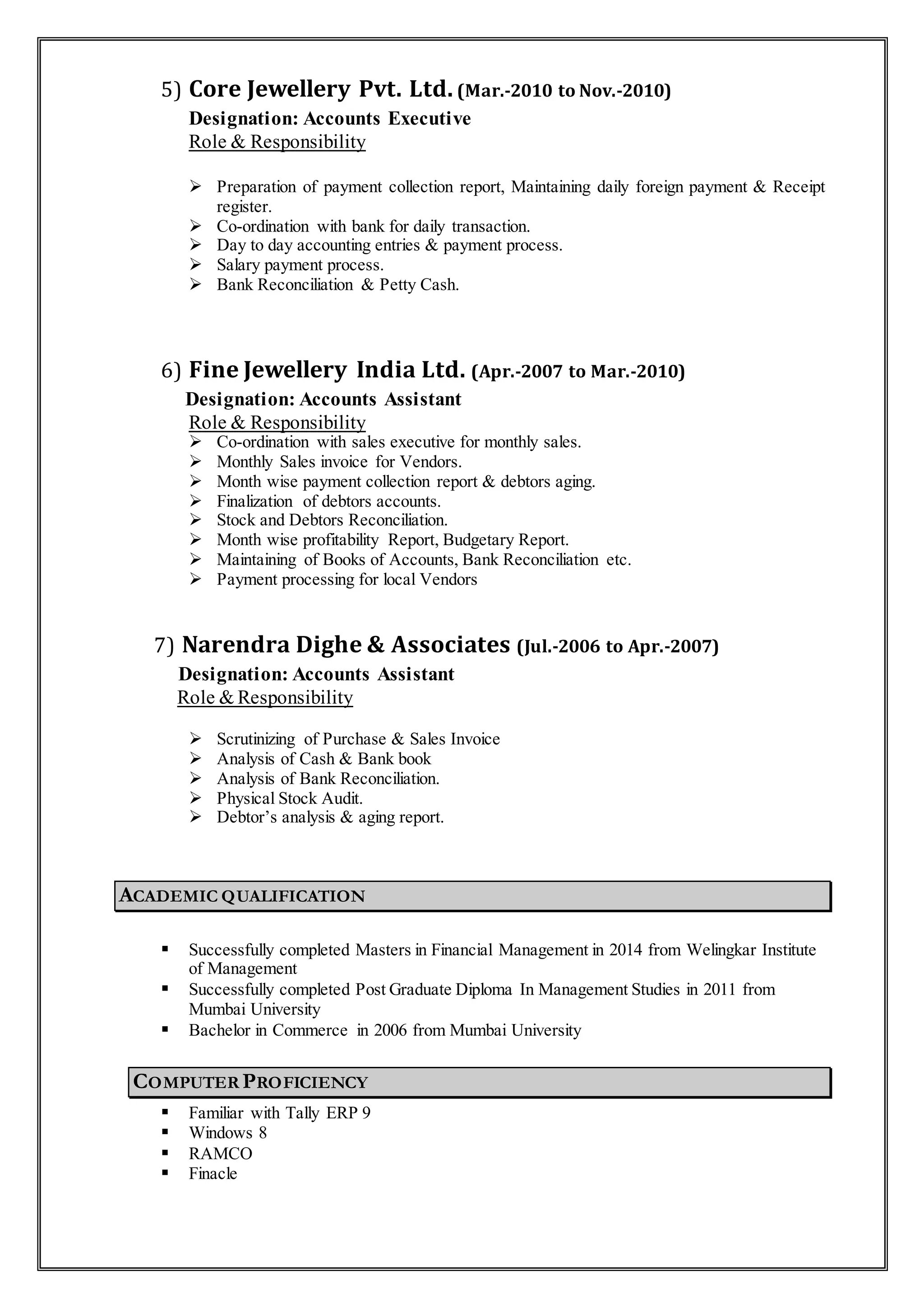 Mahesh Shirke Resume | DOCX