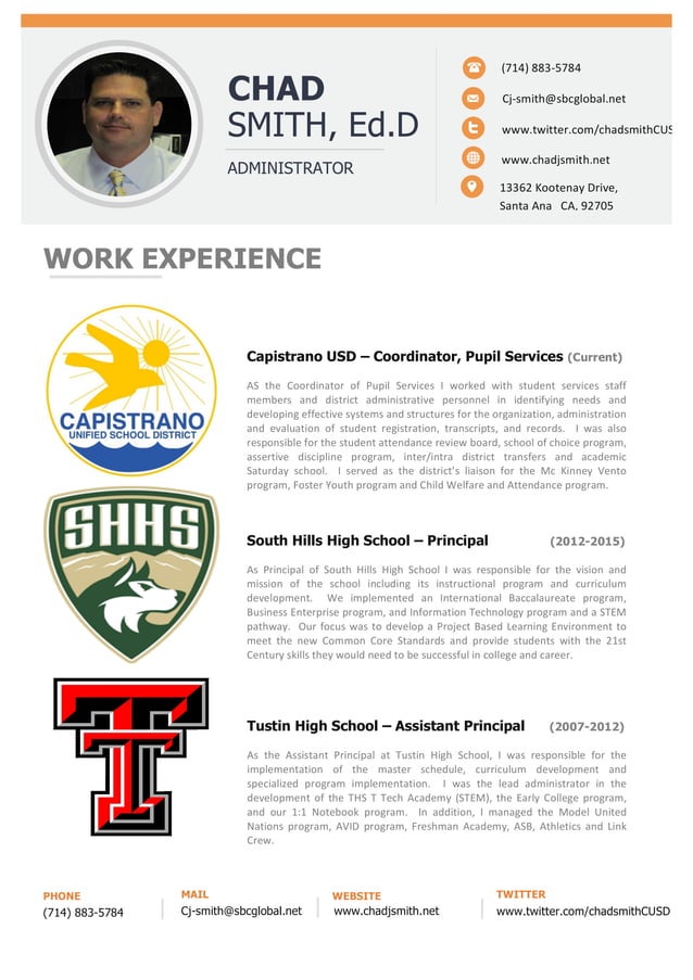 Chad Principal Resume | PDF