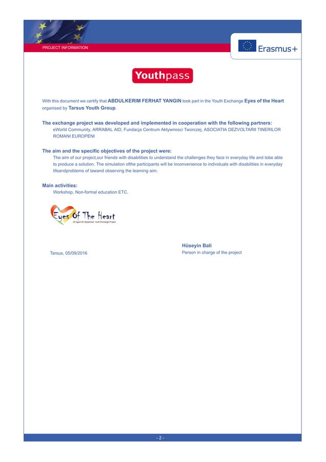 Youthpass Eyes of the Heart | PDF