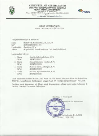 Scan Surat RSHS | PDF