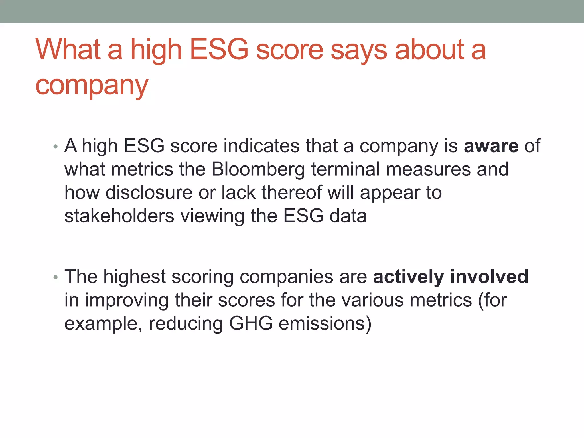 Bloomberg Data ESG Analysis_Final | PPTX