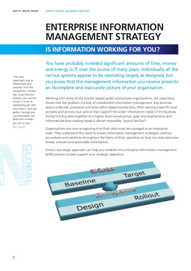 Enterprise Information Management Strategy - a proven approach